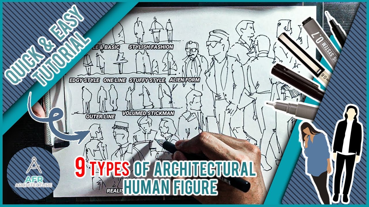 9 TYPES OF ARCHITECTURE HUMAN FIGURE | Quick & Easy Tutorial