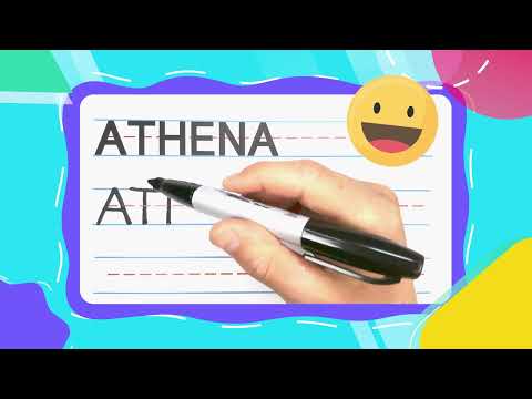How To Write ATHENA | Write With Me! -- FOR KIDS