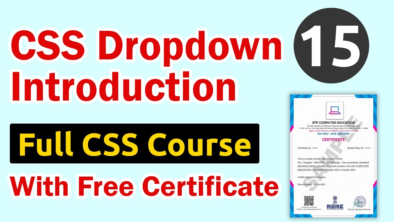 CSS Dropdown Introduction
