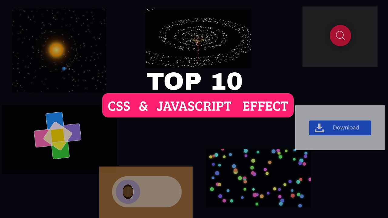 Top 10 Amazing HTML CSS JavaScript Effects | Creative UI Animations for Websites