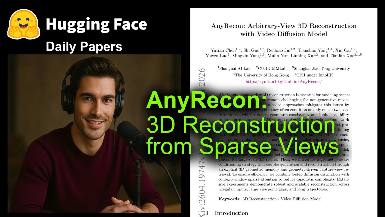AnyRecon: 3D Reconstruction from Sparse Views