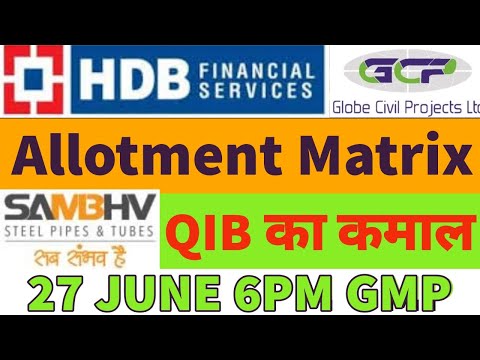HDB financial services ipo allotment chances🤑sambhav steel ipo allotment chances🔥hdb ipo gmp today💥