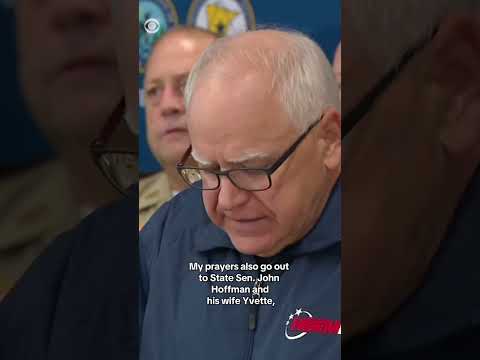 Gov. Tim Walz says Minnesota lawmakers’ shootings were an act of political violence #shorts