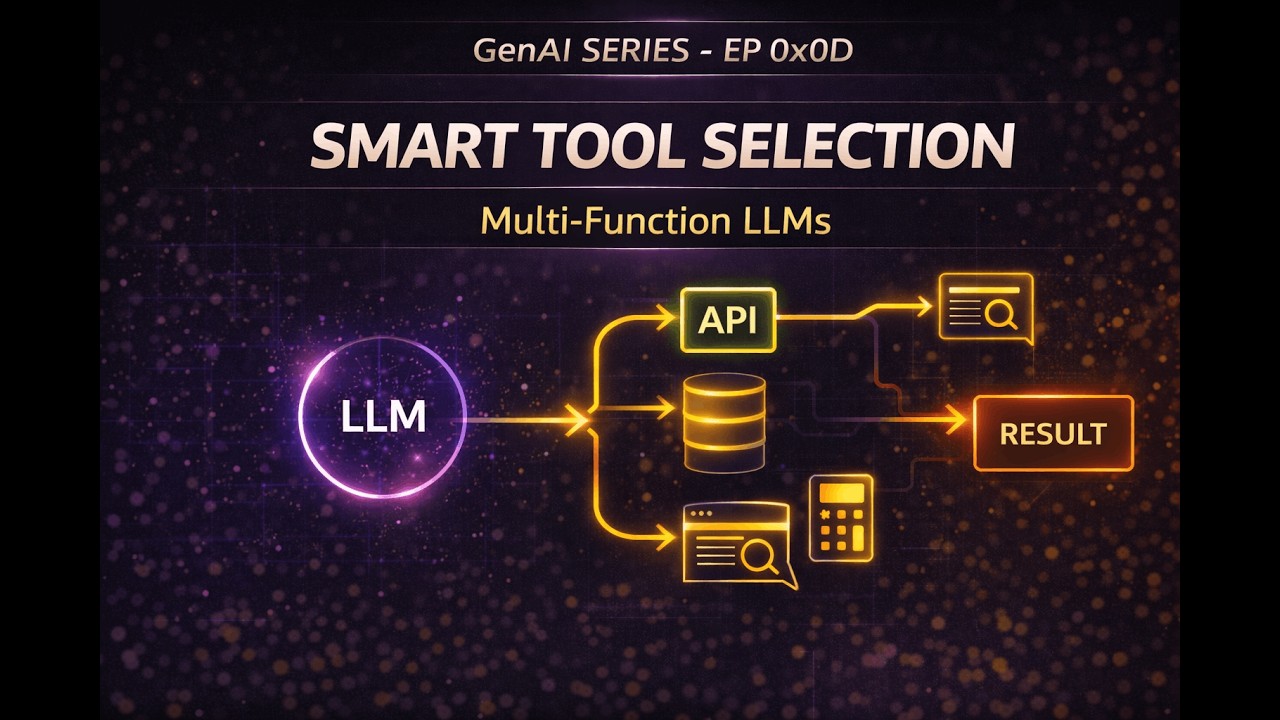 Multi-Function Calling & Dynamic Tool Selection in LLM | Build Real AI Agents | GenAI Series Ep 0x0D