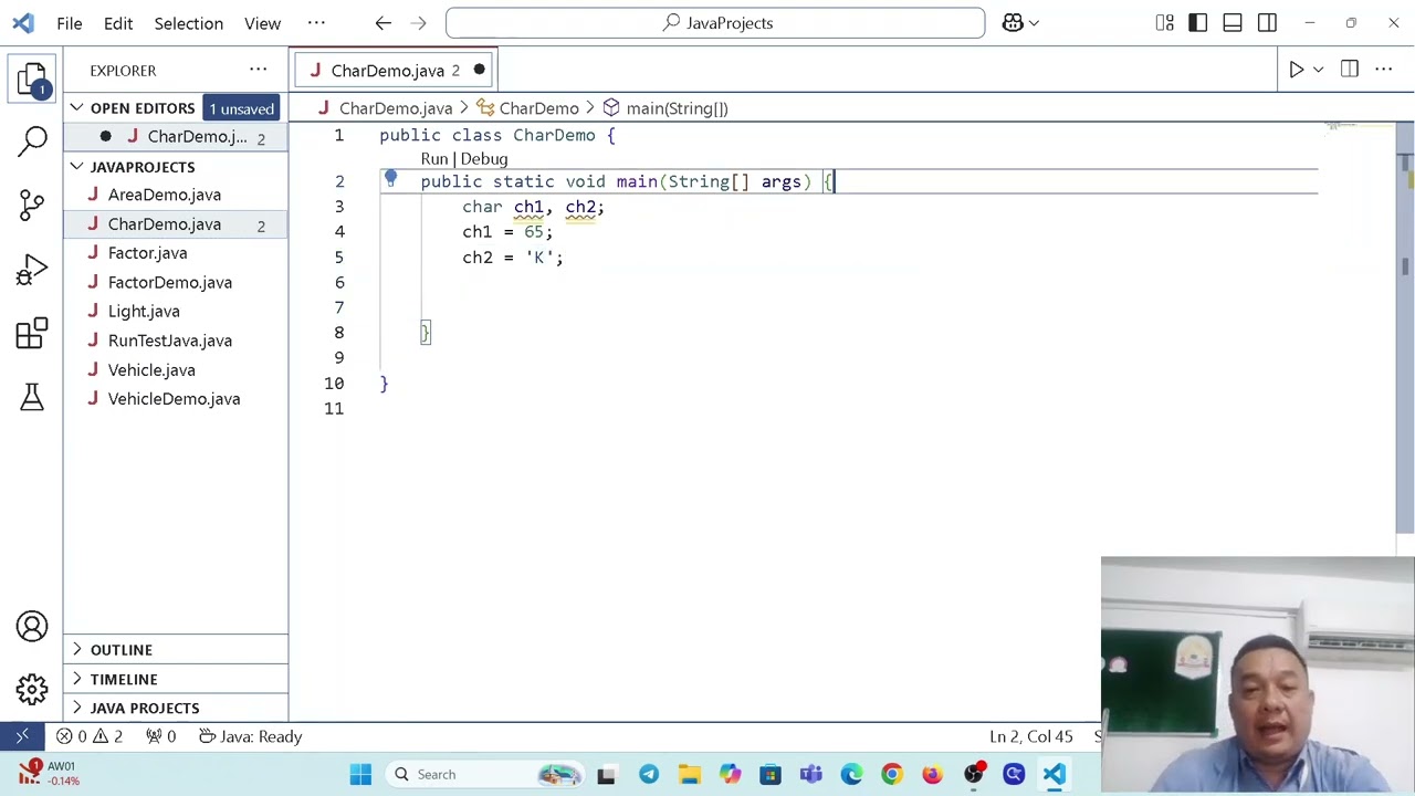 4-How to using char datatype in Java | Variables' Datatype | Java Developer