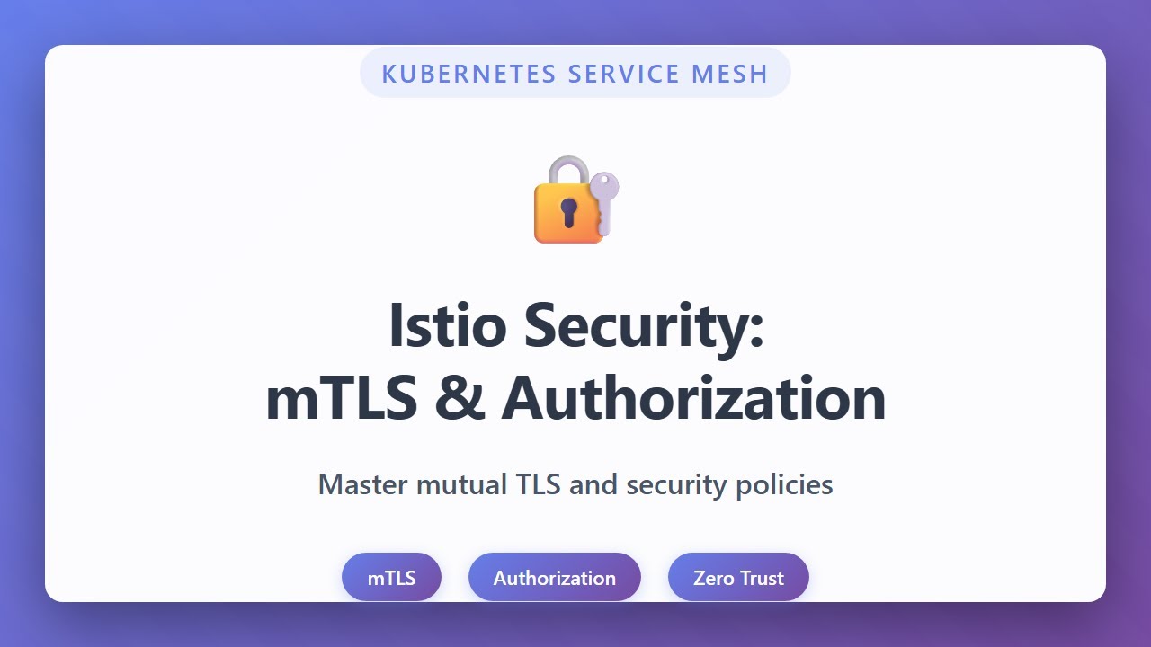 Istio Security: mTLS and Authorization Policies Explained | Kubernetes Service Mesh Tutorial