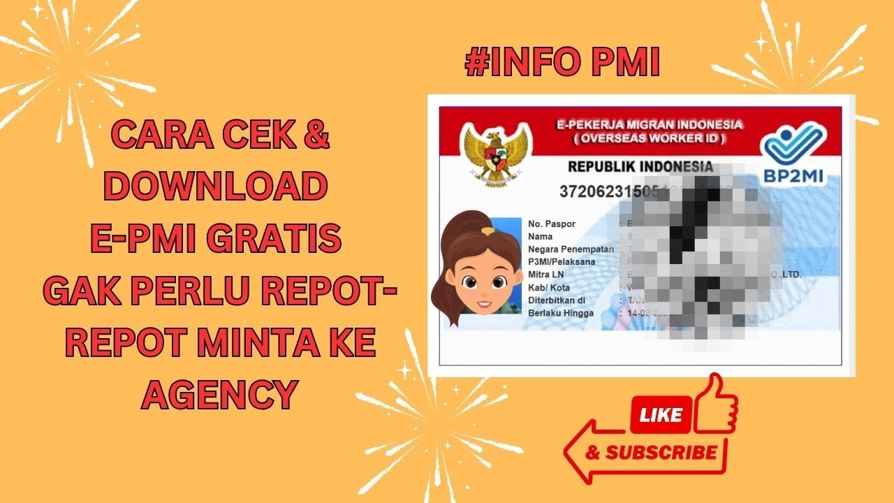 Cara Cek & Download E-PMI GRATIS #pmi #bp2mi #pmitaiwan