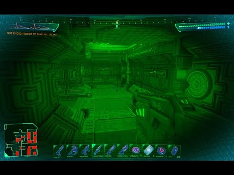 System Shock Remake - Security Robot Maze with night vision