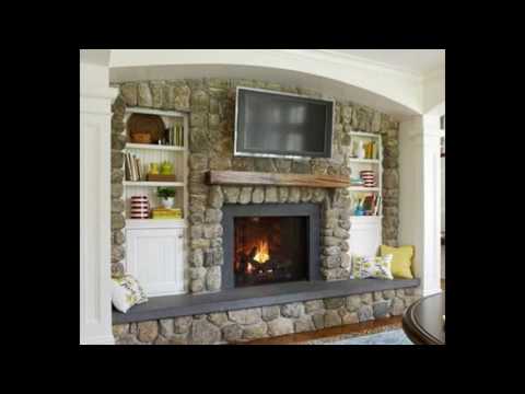 tv on the fireplace