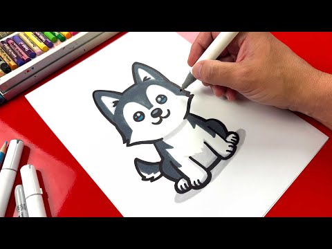How To Draw A Husky Puppy
