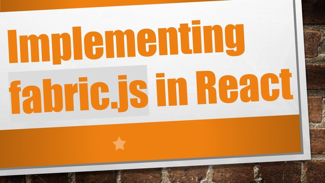 Implementing fabric.js in React