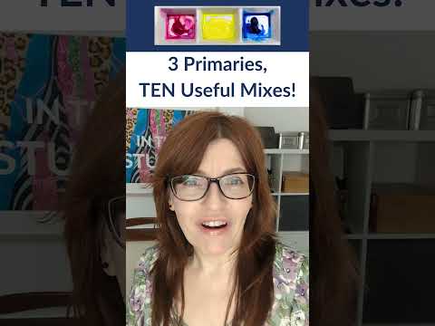 Mix 10 Useful Colors from the Primaries! #everydaywatercolor #watercolorpainting #watercolors