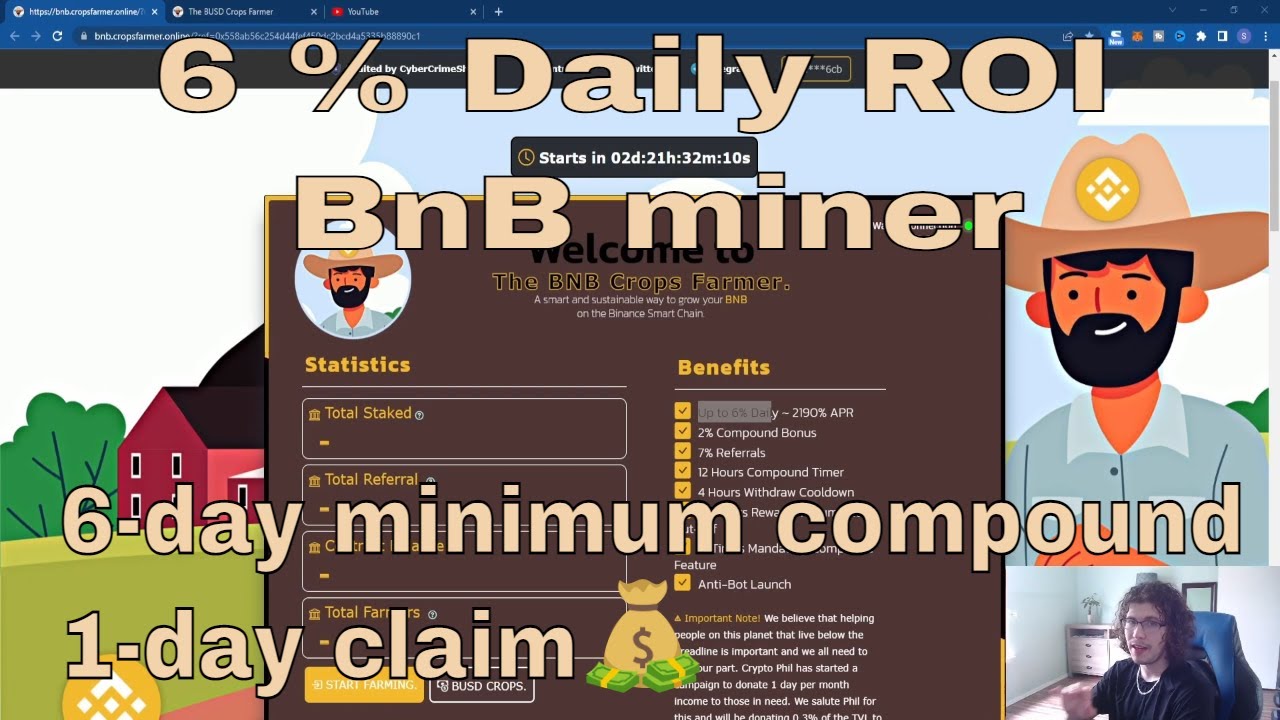 BNB crops farm 6% daily ROI-BNB miner!!!