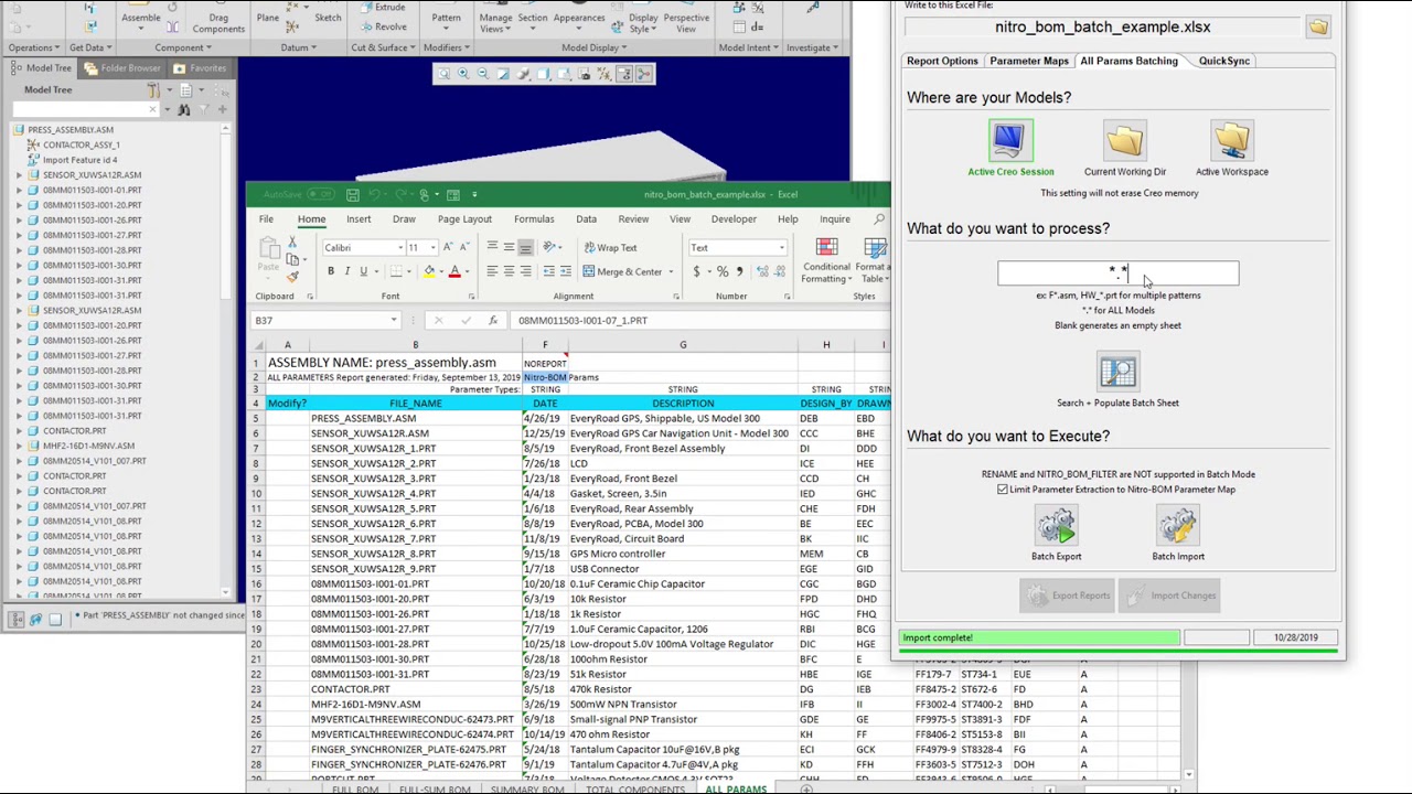 Nitro -BOM Batch Processing -  Active Session