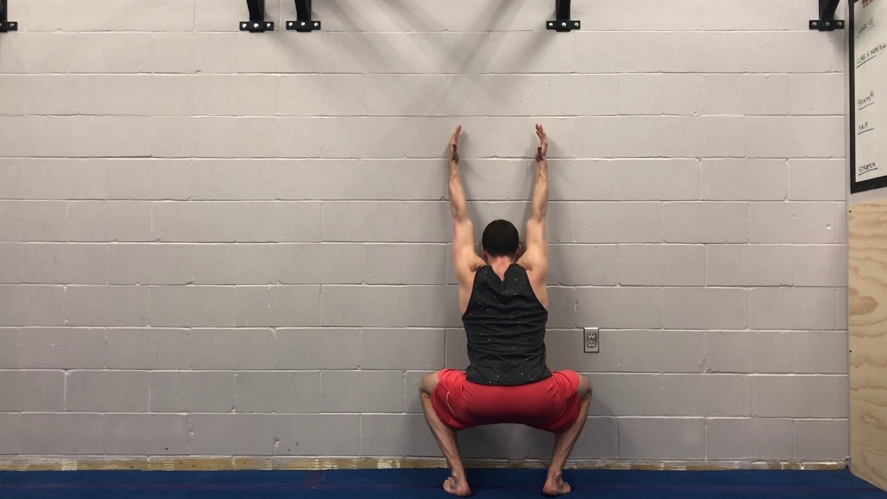 Wall Overhead Squat