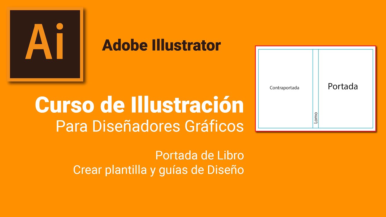 Plantilla para diseño de portada de  libro. Configuración de Archivo. Illustrator