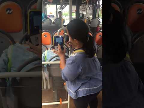Cara Bayar dalam Bus Transjakarta #shorts #busway #transjakarta #bus #jakarta #tapping