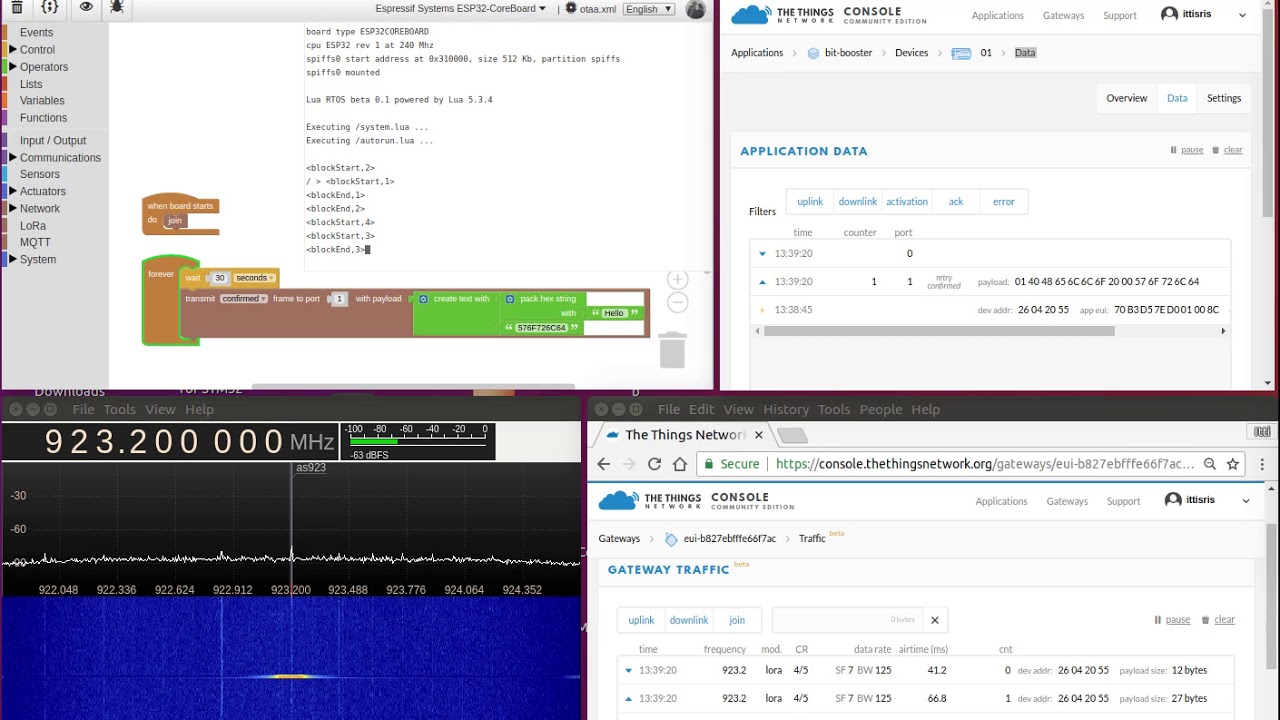 Whitecat IDE / Lua-RTOS-ESP32 / LoRaWAN as923 supported