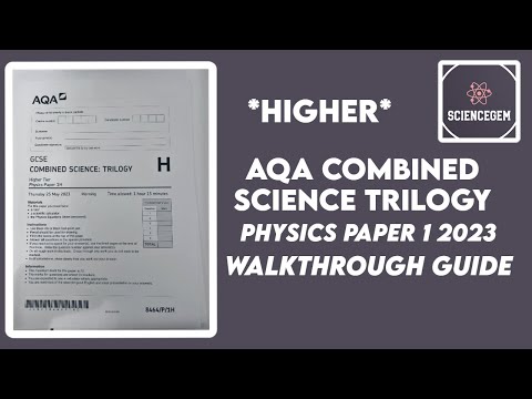 AQA GCSE COMBINED SCIENCE PHYSICS PAPER 1 2023 TRILOGY PAPER WALKTHROUGH || ScienceGem