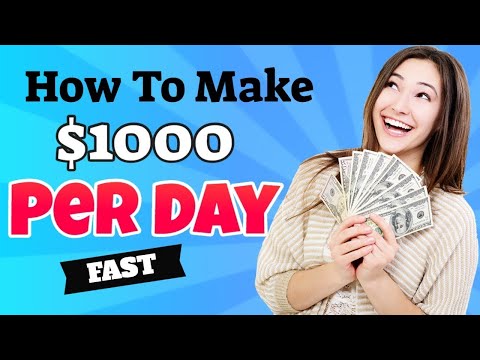 How To Make 1000 Dollars A Day Online Fast!