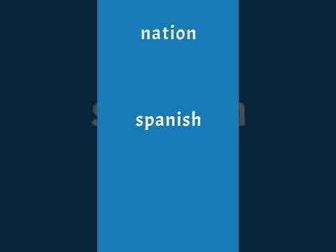 How do you say nation in Spanish?