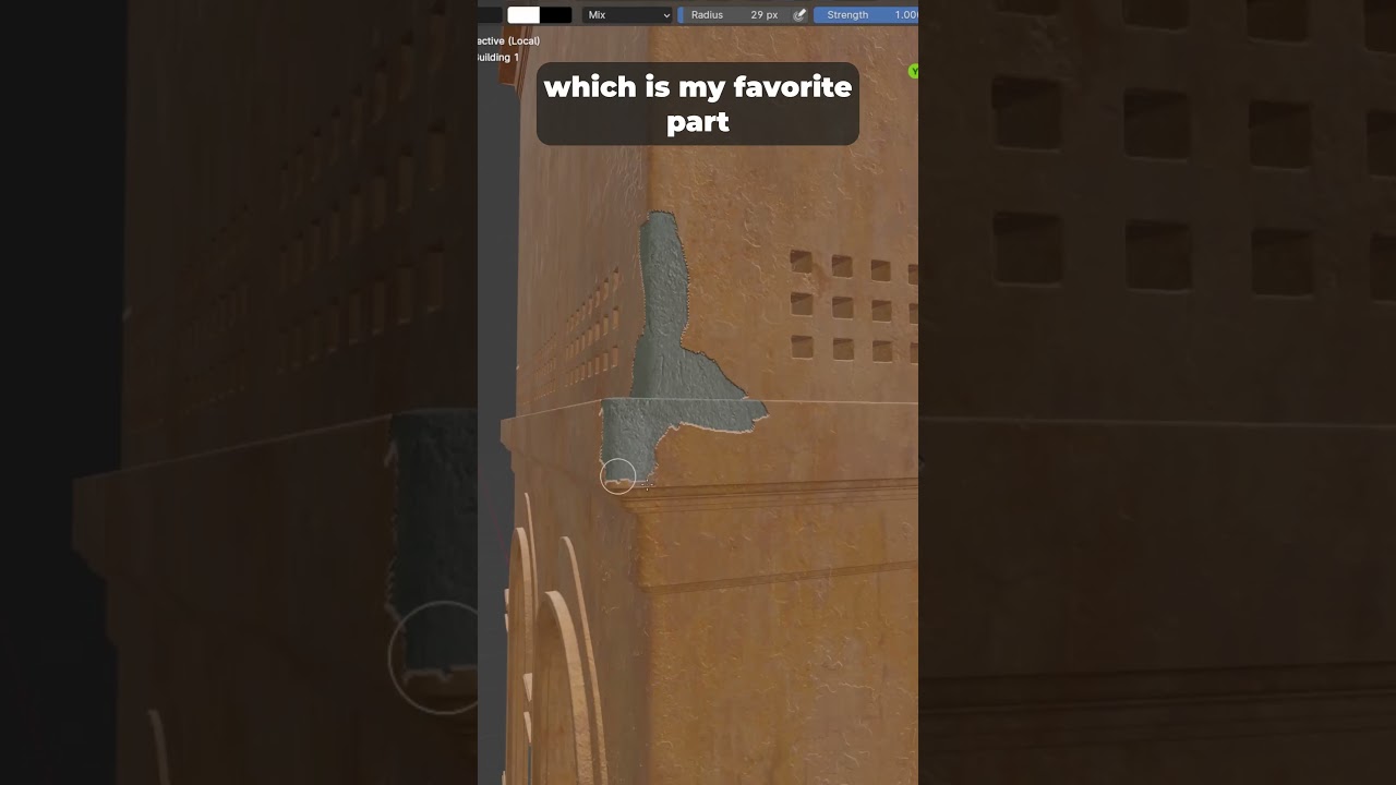 How to texture a REALISTIC building in Blender, in 60 seconds