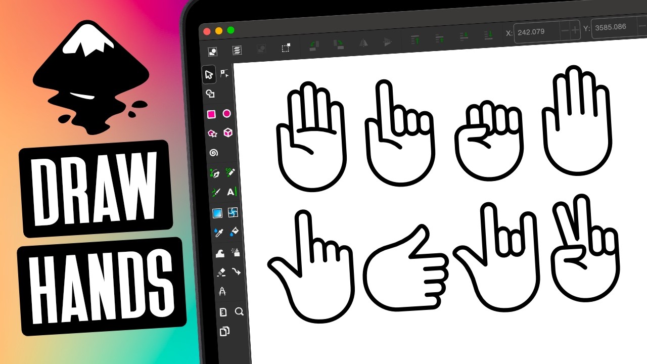 Draw Hand Gesture Icons in Inkscape | Tutorial
