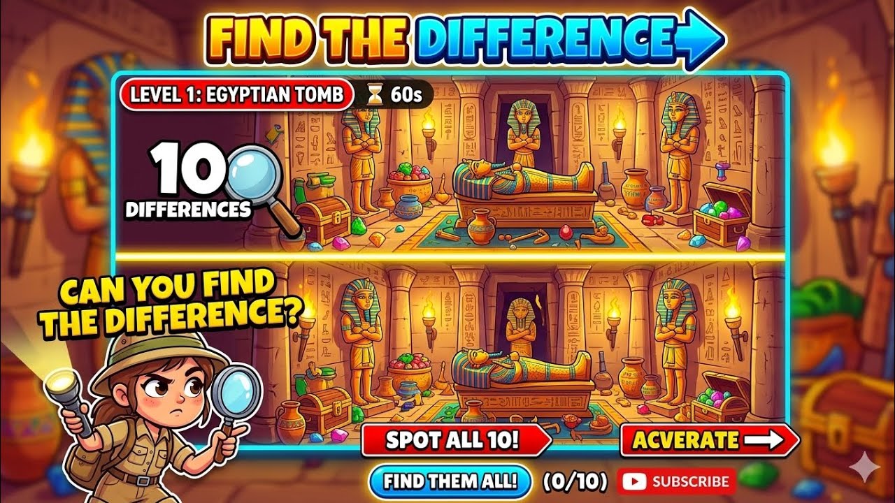 How Fast Can You Spot the Difference? (IQ Test)