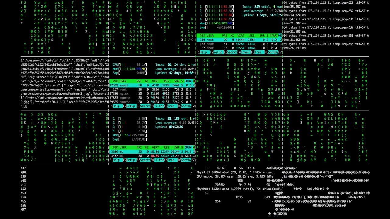 Matrix, Console, Hacking, Code PowerPoint Background