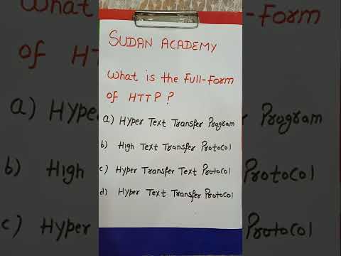 what is the full form of HTTP ?|| SUDAN ACADEMY || HSSC CET EXAM || #shorts