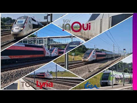 [ SNCF | 4K UHD ] De retour à Besançon Franche-Comté TGV  (TGV Inoui, TGV Lyria, TER )