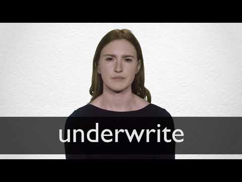 UNDERWRITE definition and meaning | Collins English Dictionary