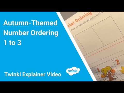 Autumn Themed Number Ordering 1 to 3 | Early Years Maths Activity