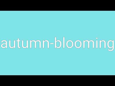 Autumn-blooming Definition & Meaning