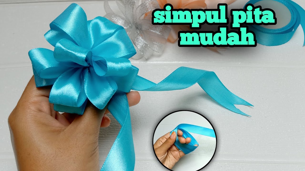 DIY simpul pita mudah dan rapi | pita kado / hampers| easy bow tutorial