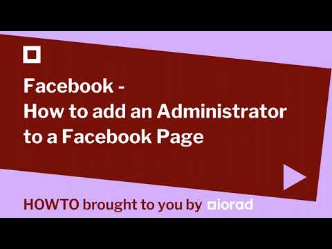 Facebook - How to add an Administrator to a Facebook Page