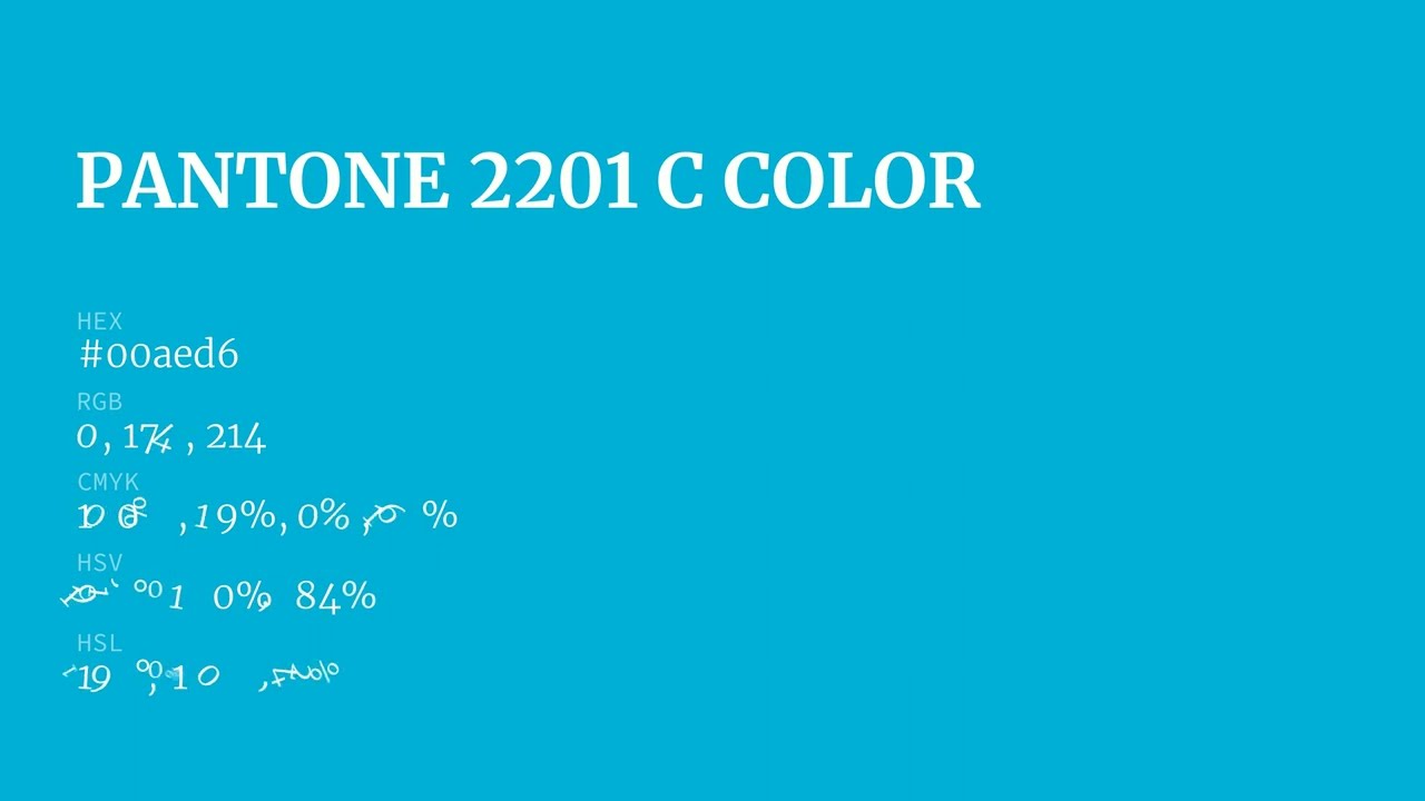 What color is Pantone 2201 C  ? #00aed6 hex color - Blue color - Cool color 00aed6