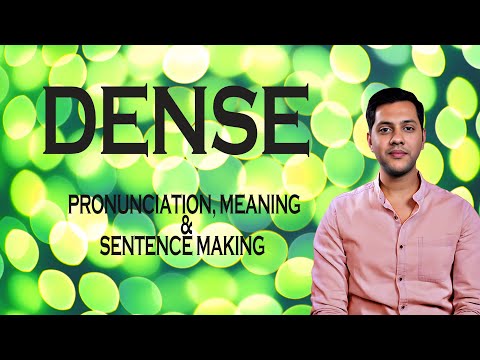 Dense - Meaning & Pronunciation Word World Audio Video Dictionary