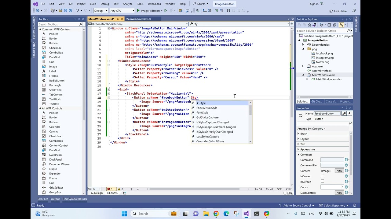 [C# WPF] Use Images as Buttons