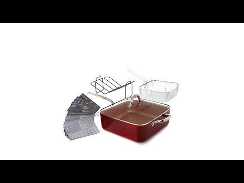 Simply Ming 7.5qt Jumbo Pan with Fryer Basket and Free R...