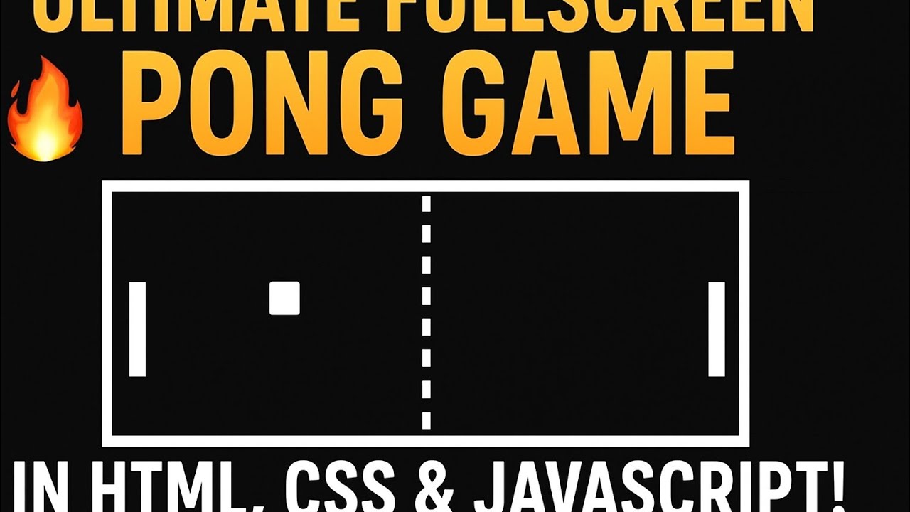 Pong Game in HTML, CSS & JavaScript | Easy Game Development Tutorial for Beginners