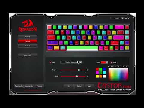 Tutorial | Set Backlights & Macros On Redragon CASTOR K631 PRO Keyboard with Software