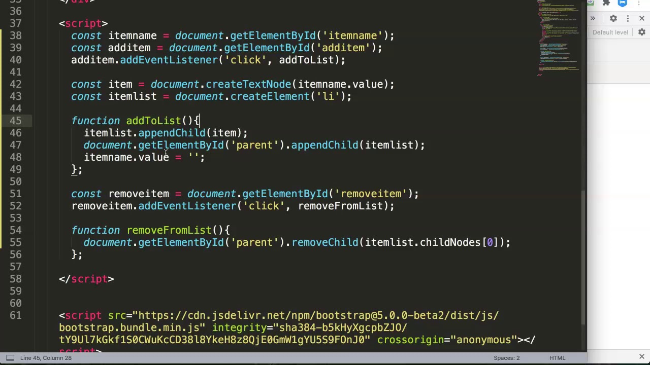 javascript programming journey remove child method