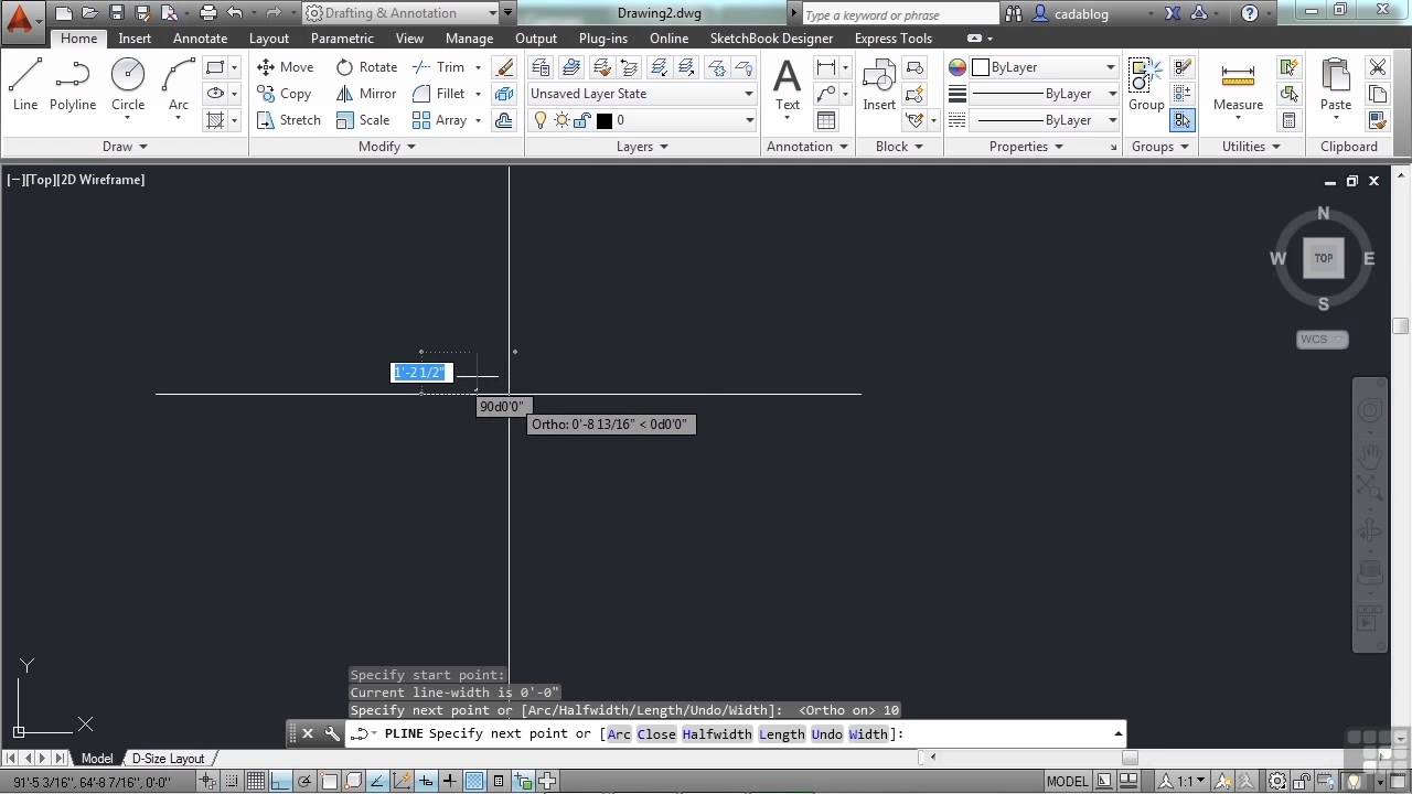 Beginners Autodesk AutoCAD 2014 Tutorial | Polylines And Their Uses