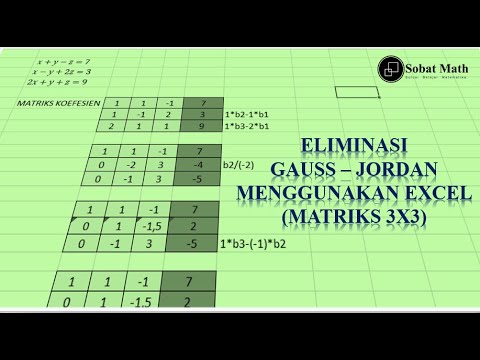 Eliminasi Gauss menggunakan Excel | Math IS Beautiful