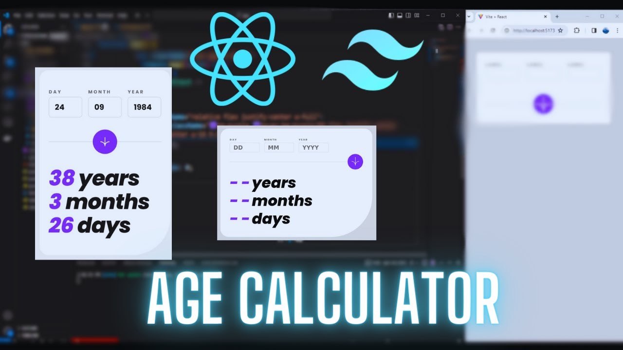 Learn to build Age Calculator using React & Tailwind CSS