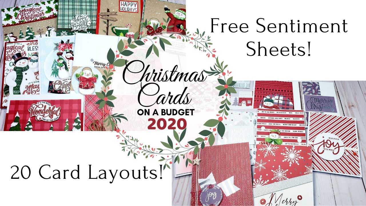 Christmas Cards on A Budget 2020 | Free Printable Sentiment Sheets