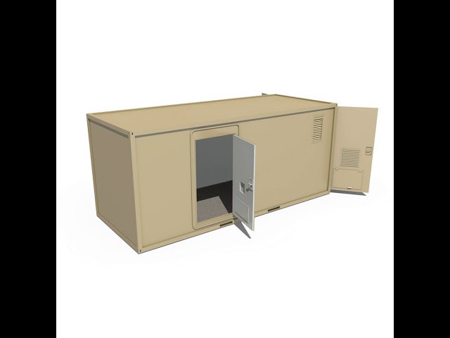 20ft Office Container Version Three 3D Model - FlatPyramid