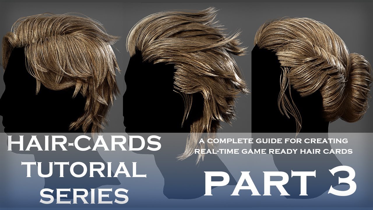 Realtime Hair Cards Tutorial : 03 Baking texture Maps