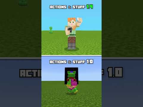Minecraft NEW Actions & Stuff 1.4 vs OLD VERSION 1.0 #shorts